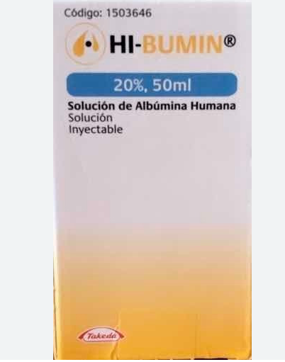 Albúmina Humana 20% Caja con 1 Frasco Ampula C/50 mL (red fria)
